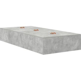 vidaXL Bettgestell Betongrau 200 x 80 x 31.5 cm Holzwerkstoff Vidaxl