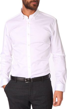 Selected Herren One Travis Dublin Shirt ls NOOS ID Freizeithemd, Wei&szlig; (White), Large (Herstellergr&ouml;&szlig;e: L)