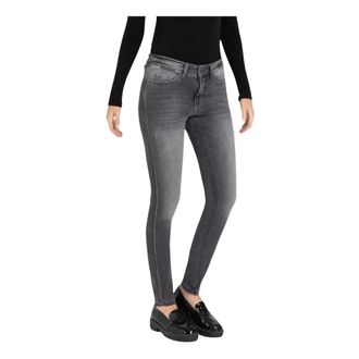 M.A.C Hellgraue Denim Skinny Jeans mit Galon - - Jeans - Damen - Grau - XS