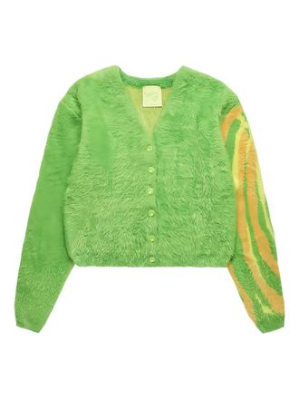Sky High Farm Cardigan aus Shearling - Gr&uuml;n