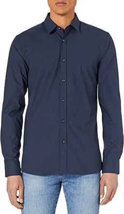 HUGO BOSS Hommes Elisha02 Chemise Extra Slim Fit en Toile de Coton Stretch Facile &agrave; Repasser
