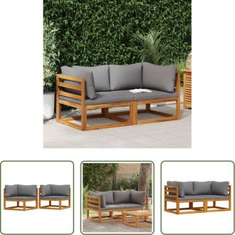 vidaXL vidaXL Ecksofa - Modular-Ecksofas 2 Stk. mit Auflagen Dunkelgrau