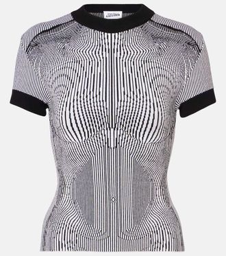 Jean Paul Gaultier Top Morphing Pinstripe aus Jersey
