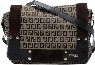 Fendi Sac bandouli&egrave;re en daim Pre-owned - Femme - Pre-owned - Beige - Taille: ONE Size