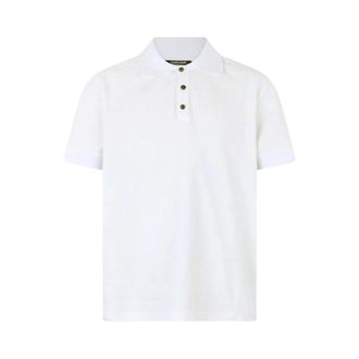 Roberto Cavalli Homme, Tops, Blanc, Taille: L Polo &agrave; &Eacute;cailles de Serpent