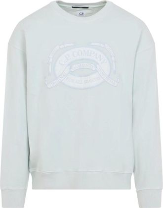 C.P. Company C.p. Company, Homme, Sweatshirts et sweats &agrave; capuche, Bleu, Taille: M 20Cmss217A SweaT-shirt en coton
