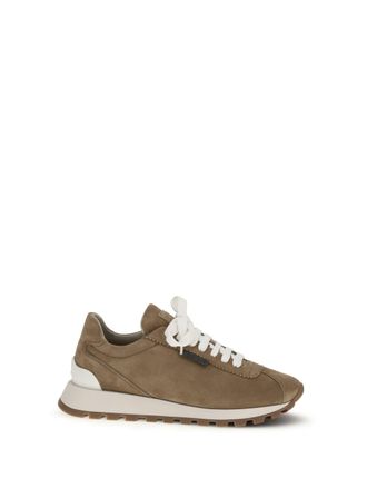Brunello Cucinelli Womens Sneakers Antelope Calf Leather Trainers