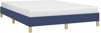 vidaXL Cadre de lit sans matelas bleu 140x190 cm tissu Vidaxl