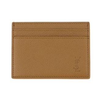 Saint Laurent Shadow Kartenetui - - Accessories - Herren - Braun - ONE SIZE