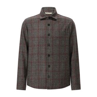 Maurizio Baldassari Kariertes Woll-Overshirt - - Jackets - Herren - Braun - L