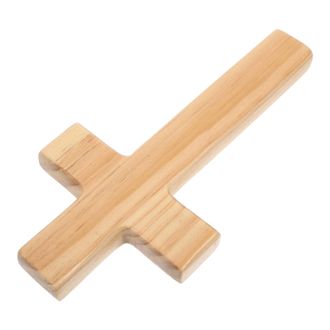 SOLUSTRE Christliches Holz Wandkreuz 20cm Handgefertigtes Katholisches Kruzifix Dekoratives Jesuskreuz f&uuml;r Taufe und Konfirmation Religi&ouml;se Wanddekoration