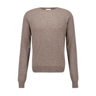 Saint Laurent Luxuri&ouml;ser Cashmere Pullover in Taupe Grey - - Knitwear - Herren - Grau - L