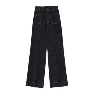 Victoria Beckham Alina Jean Large Jambes en Denim - Femme - Jeans - Bleu - Taille: W29