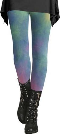 Generic Legging en polaire pour femme - Taille haute - Contr&ocirc;le du ventre - Imprim&eacute; artistique - Legging de compression doux et chaud pour lhiver - Pantalon d