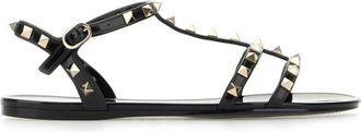 Valentino Garavani Femme, Chaussures, Noir, Taille: 36 EU Rockstud Flat Sandales