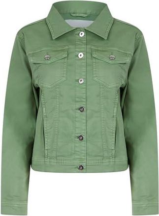 Amara Reya Feather Womens Stretch Cotton Denim Jacket in Green Bay - Amara Reya - 16