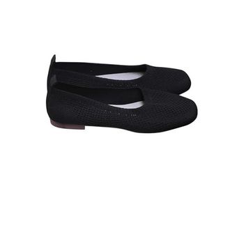 Generic Chaussures &agrave; enfiler confortables en tricot pour femme - Couleur unie - Style d&eacute;contract&eacute; - Respirantes - L&eacute;g&egrave;res - Ballerines classiques - Pour le tr