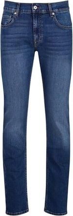 7 For All Mankind Jean droit en coton m&eacute;lang&eacute;