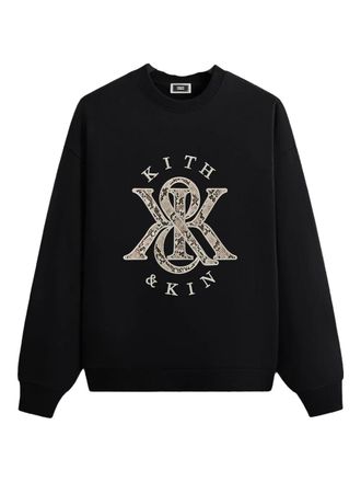 Kith Sweatshirt mit Schlangenleder-Logo - Schwarz