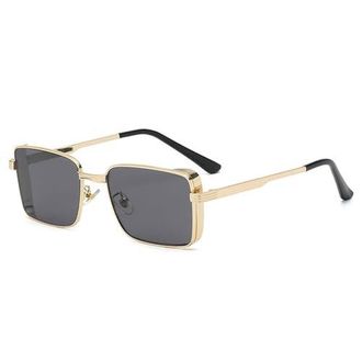 Generic Lunettes De Soleil Tendance For Hommes Et Femmes, Monture Carr&eacute;e En M&eacute;tal, Id&eacute;ales For Les Activit&eacute;s Plein Air, Vacances Trajets Quotidiens(Black)