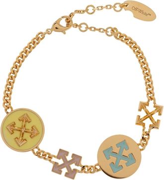 Off-white Bracelet &agrave; breloques - Femme - Accessoires - Jaune - Taille: ONE Size