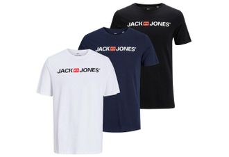 Jack & Jones T-Shirt Basic mit Marken-Logo Aufdruck