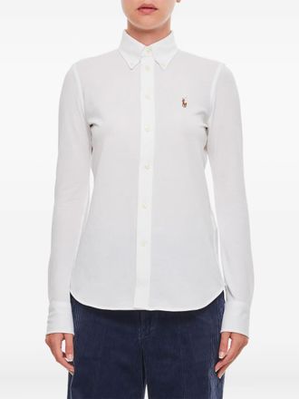 Polo Ralph Lauren chemise Heidi &agrave; broderies - Blanc