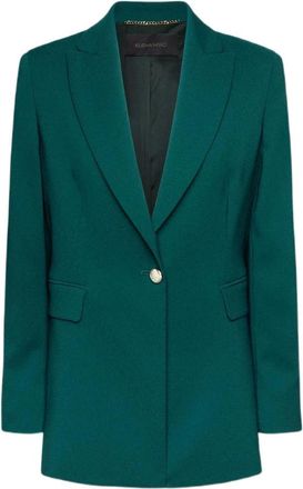 Elena Miro Femme, Vestes, Vert, Taille: 44 FR Blazer Crois&eacute;