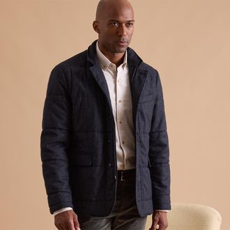 Bexley Th&eacute;ophile - Blousons et Vestes Textile homme bleu fonc&eacute; chin&eacute;