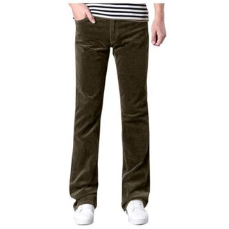 Generic Pantalon De Travail Homme Vintage- Pantalon Disco Velours Côtelé Casual Couleur Unie Doux Élasticité Chic Streetwear Slim Confortable De Tous Les Jour