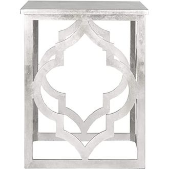 Safavieh Modern Wooden Accent Table, in Silver, 50 X 50 X 60