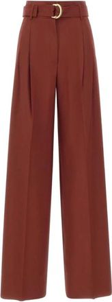 Max Mara Pantalon large Serio - Femme - Pantalons - Rouge - Taille: 40 FR