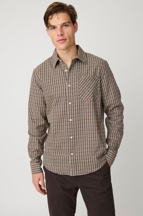 Knowledge Cotton Apparel Herren vegan Hemd Dune Regular Karo Rot