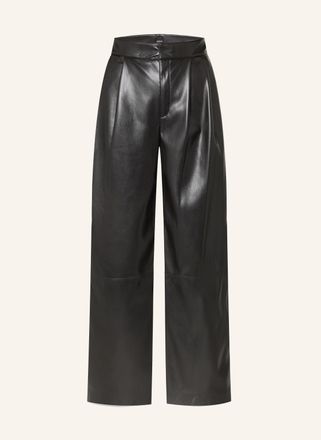 HUGO BOSS Hose Tadesa In Lederoptik schwarz