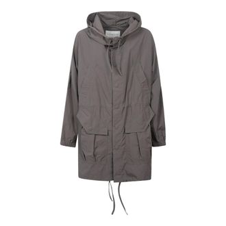 Dries Van Noten Homme, Manteaux, Gris, Taille: L Voxer Hooded Jacket