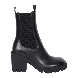 Burberry Femme, Chaussures, Noir, Taille: 38 1/2 EU Bottines Noires Élégantes