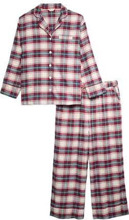 Marks and Spencer Pyjama de No&euml;l Pur Coton &agrave; Carreaux Femmes UK 10 (EU 38)