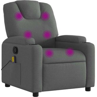 vidaXL Massagesessel Dunkelgrau Stoff - Vidaxl