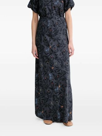 Munthe Bardot floral maxi skirt - Grau