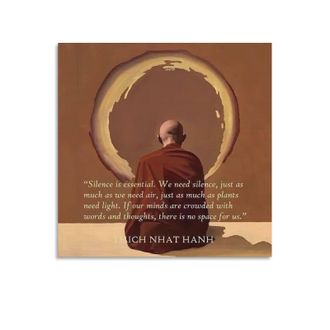 Generic Thich Nhat Hanh Tapisserie-Poster Kunst Tapete (1) Kunstwerke Bild Druck Poster Wandkunst Malerei Leinwand Dekor Home Poster 30 x 30 cm
