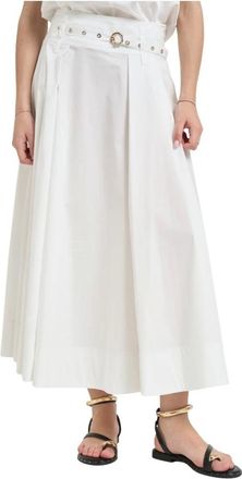Liu Jo Femme, Jupes, Blanc, Taille: 38 FR Midi Skirts