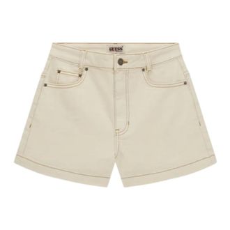 Guess Femme, Shorts, Beige, Taille: W28 pantaloni Cotone organico