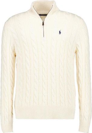 Polo Ralph Lauren Herren Troyer wei&szlig; unifarben