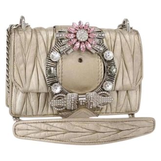 Miu Miu Mini sac bandouli&egrave;re Pre-owned - Femme - Pre-owned - Jaune - Taille: ONE Size