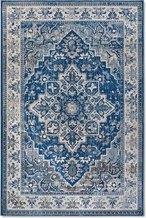 Villeroy & Boch Flachwebeteppich Kollektion 1869, Blau, Creme, Textil, orientalisch, rechteckig, 120x170 cm, Oeko-Tex Standard 100, in verschiedenen Gr&ouml;&szlig;en erh&auml;ltlich