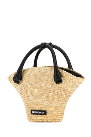 Balenciaga Womens Straw Mini Beach Handbag 9560 Borse A Mano Bag