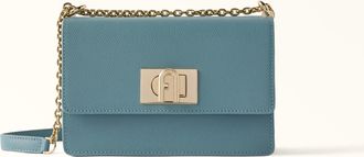 Furla 1927 Umh&auml;ngetasche Mini Cloud Blue Blau Strukturiertes Leder Damen