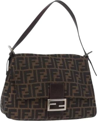 Fendi Pre-owned Sac bandouli&egrave;re en toile Zucca - Femme - Pre-owned - Brun - Taille: ONE Size
