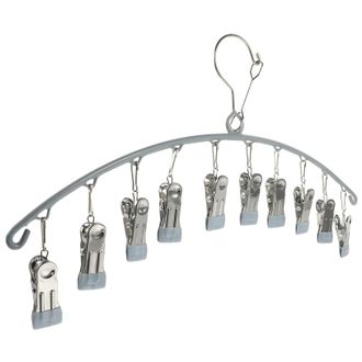 Cabilock W&auml;schest&auml;nder Sockentrockner Mit 10 Klammern Edelstahl Windfest F&uuml;r Unterw&auml;sche Und Socken F&uuml;r Balkon Und Outdoor