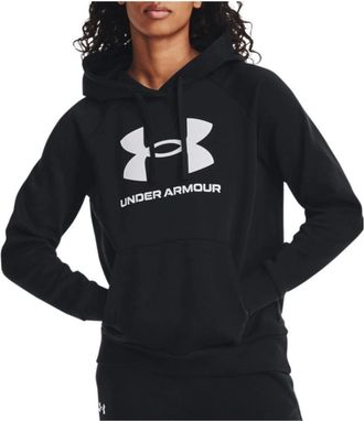 Under Armour Femme, Sweatshirts et sweats &agrave; capuche, Noir, Taille: 40 FR Rival Fleece Logo Sweat &agrave; capuche